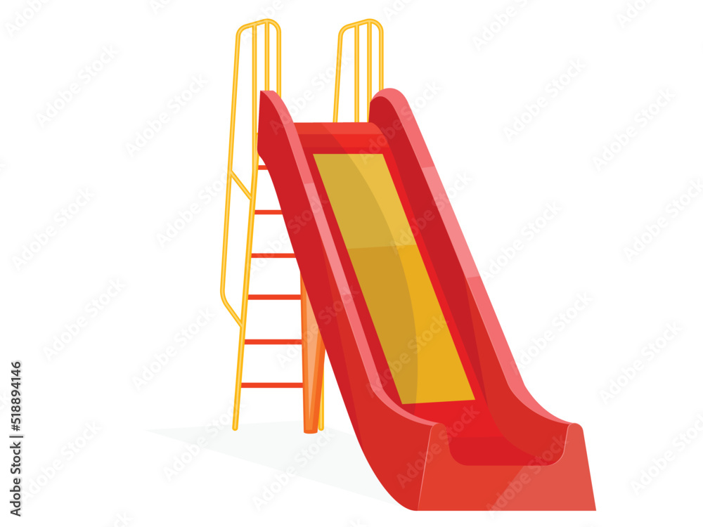 Vetor de Slippy Slide, furniture to decorate the park, yard, patio ...