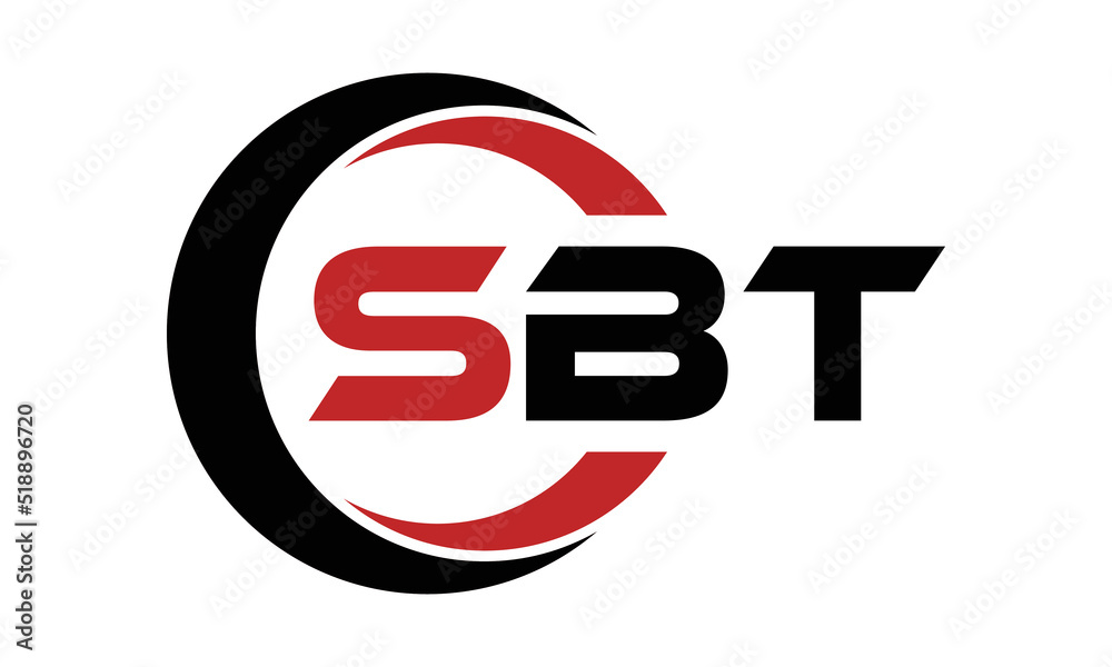 SBT three letter swoosh logo design vector template | monogram logo ...