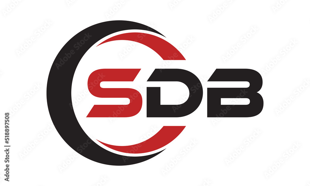SDB three letter swoosh logo design vector template | monogram logo ...