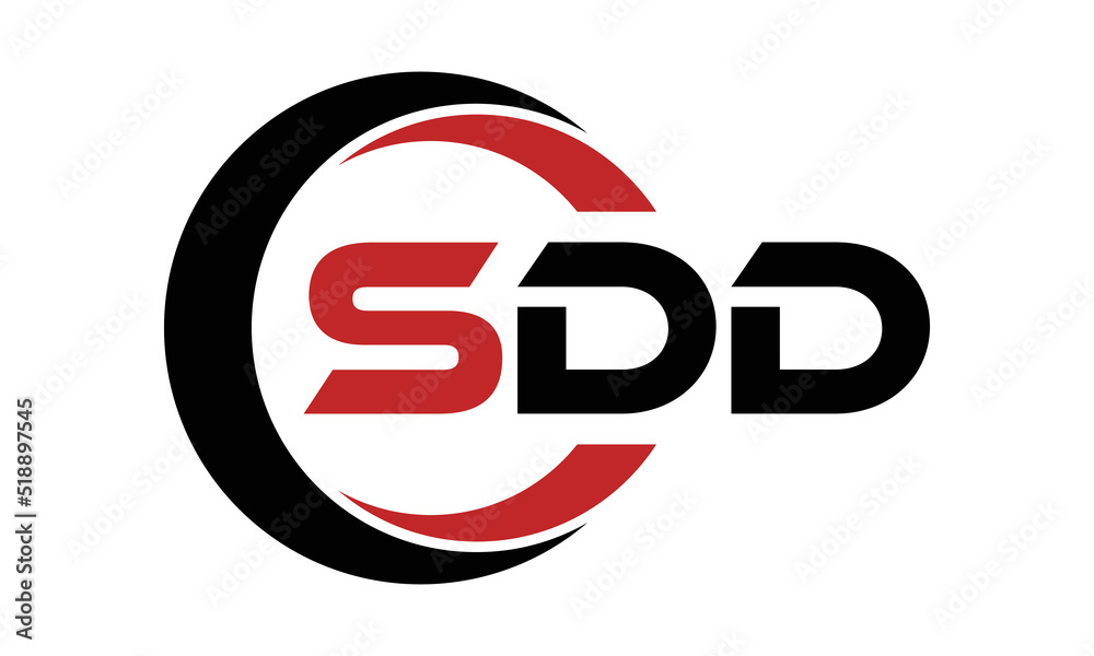 SDD three letter swoosh logo design vector template | monogram logo ...
