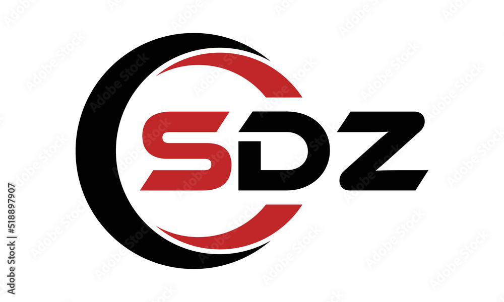 SDZ three letter swoosh logo design vector template | monogram logo ...