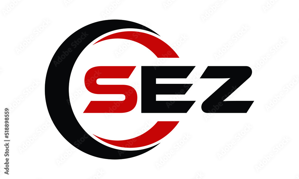 SEZ three letter swoosh logo design vector template | monogram logo ...
