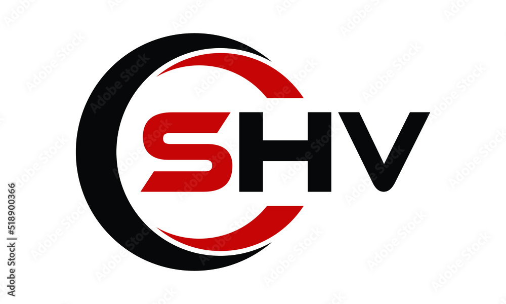 Grafika wektorowa Stock: SHV three letter swoosh logo design vector ...