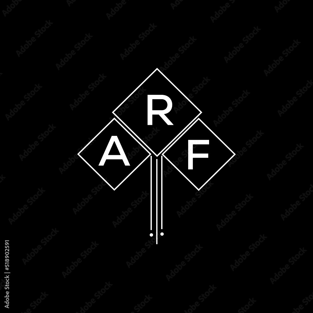 ARF letter logo design with white background in illustrator, ARF vector ...