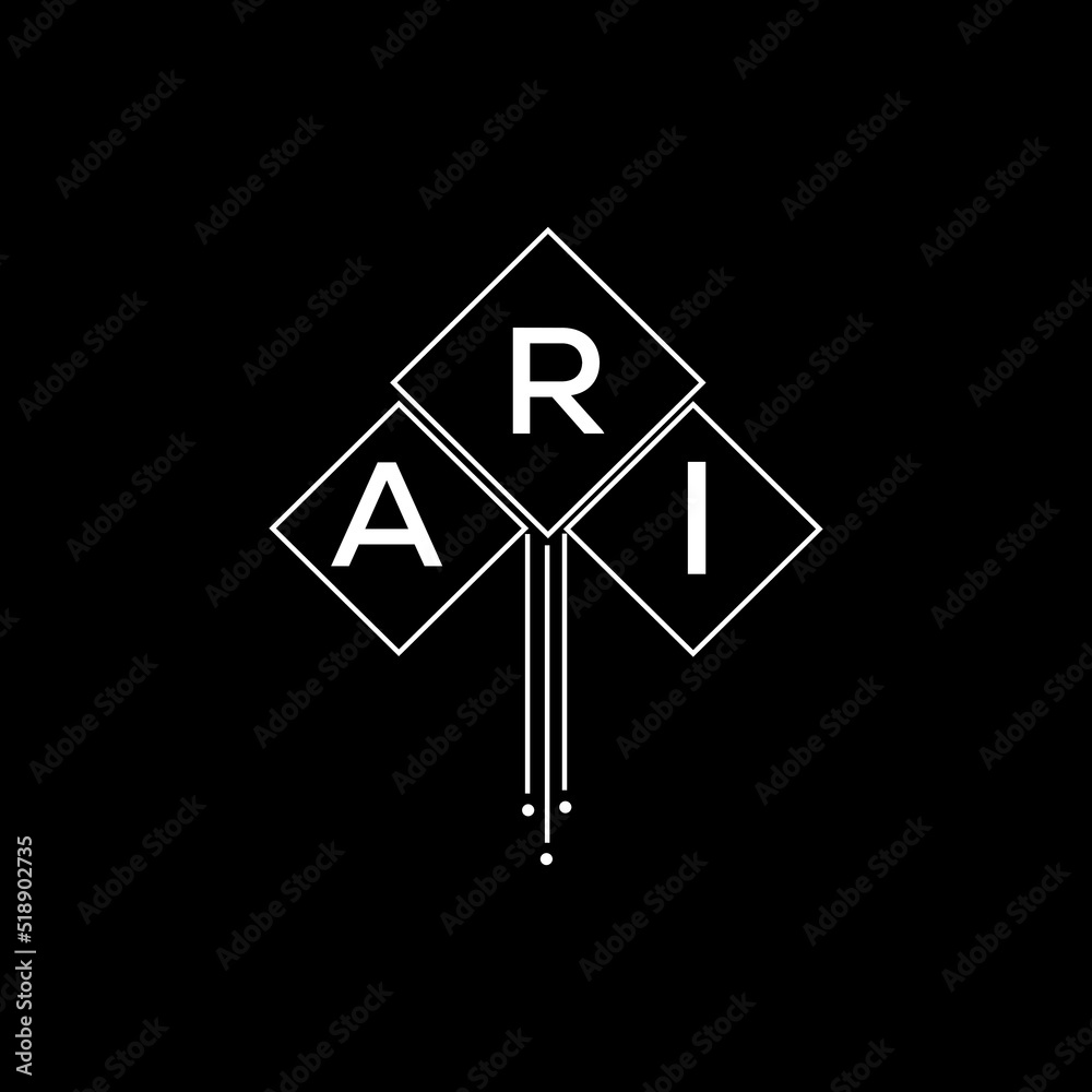 ARI letter logo design with white background in illustrator, ARI vector ...