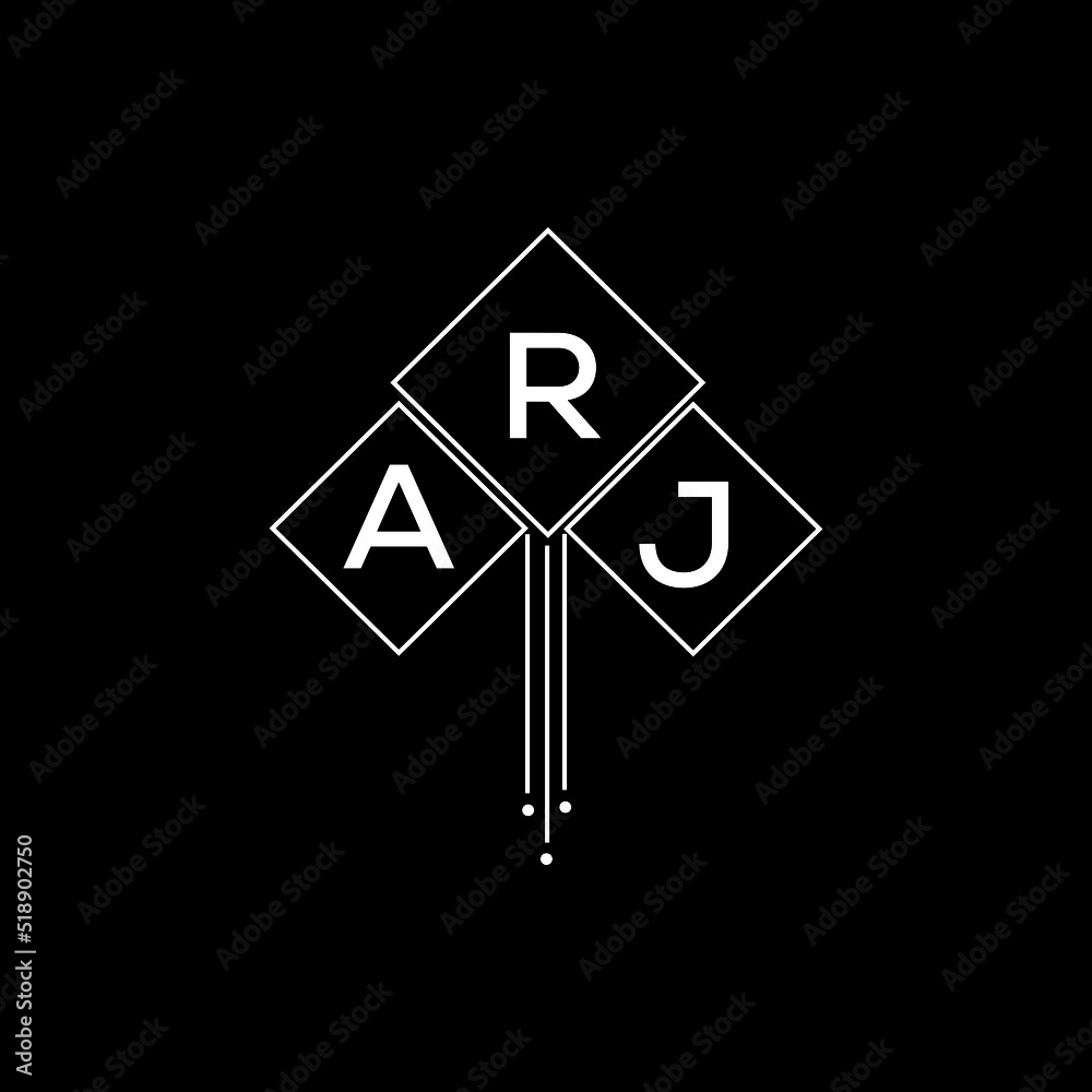 ARJ letter logo design with white background in illustrator, ARJ vector ...