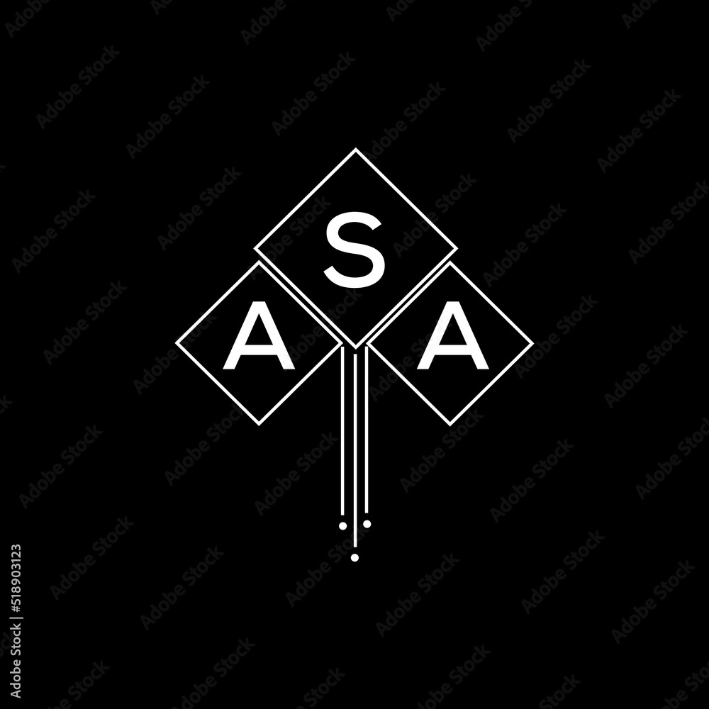 ASA letter logo design with white background in illustrator, ASA vector ...