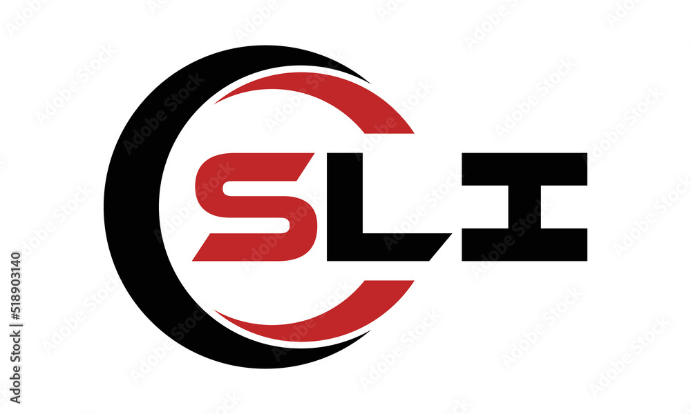 SLI three letter swoosh logo design vector template | monogram logo ...