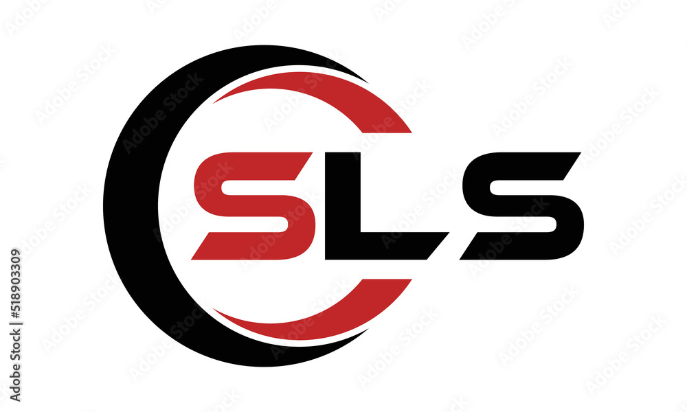 SLS three letter swoosh logo design vector template | monogram logo ...