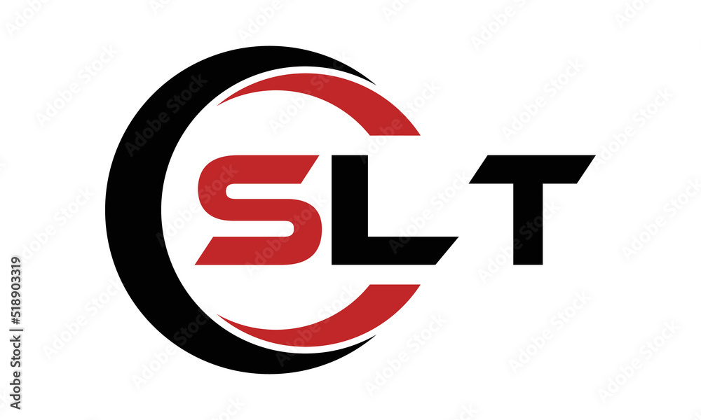 SLT three letter swoosh logo design vector template | monogram logo ...