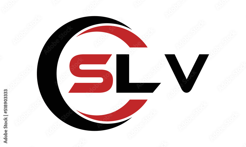 SLV three letter swoosh logo design vector template | monogram logo ...