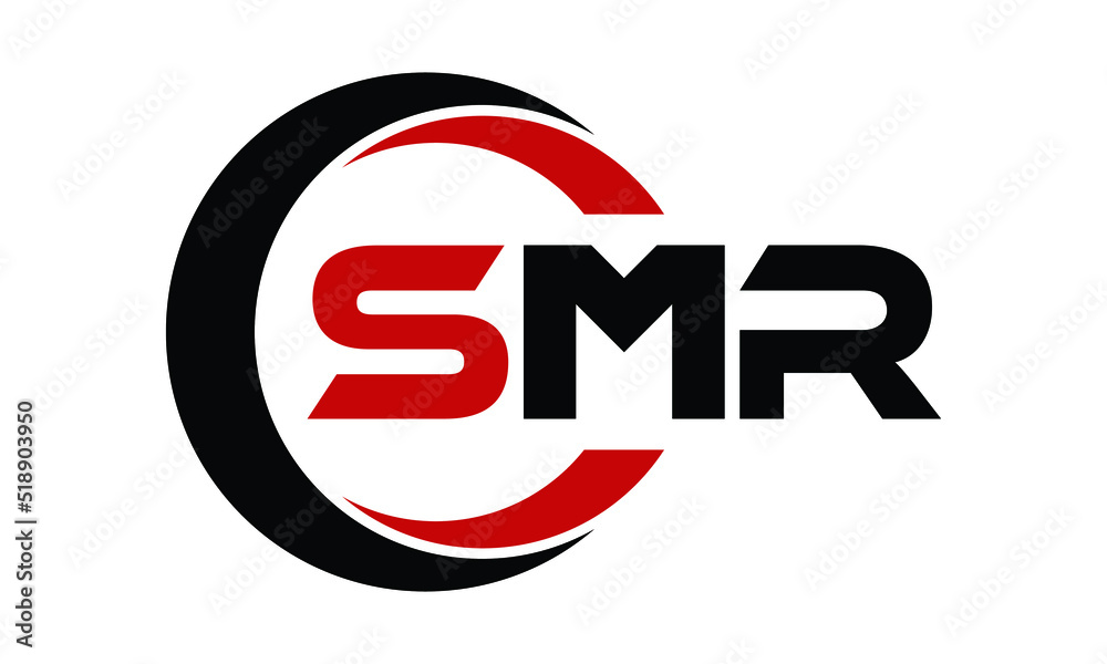SMR three letter swoosh logo design vector template | monogram logo ...