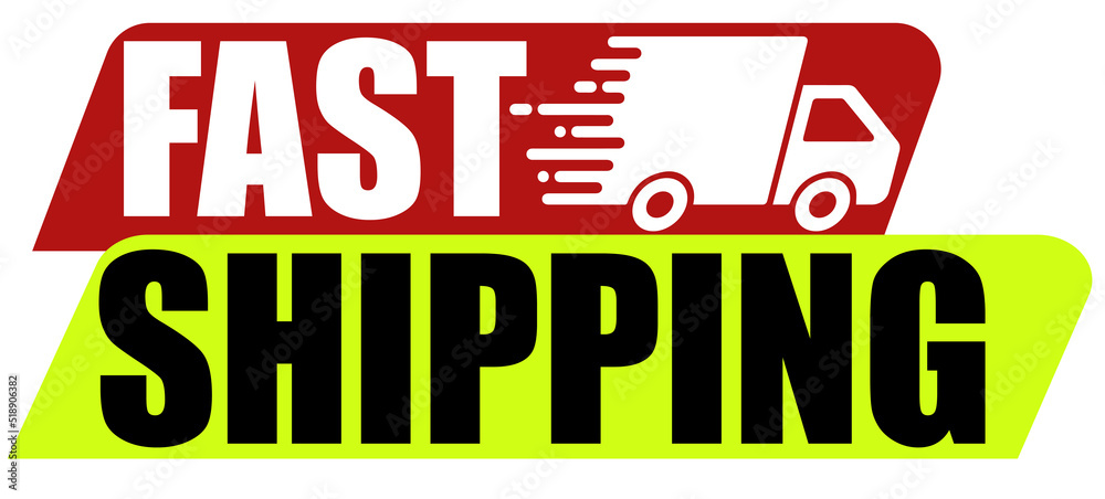 Free shipping delivery service logo badge. Fast time delivery order ...