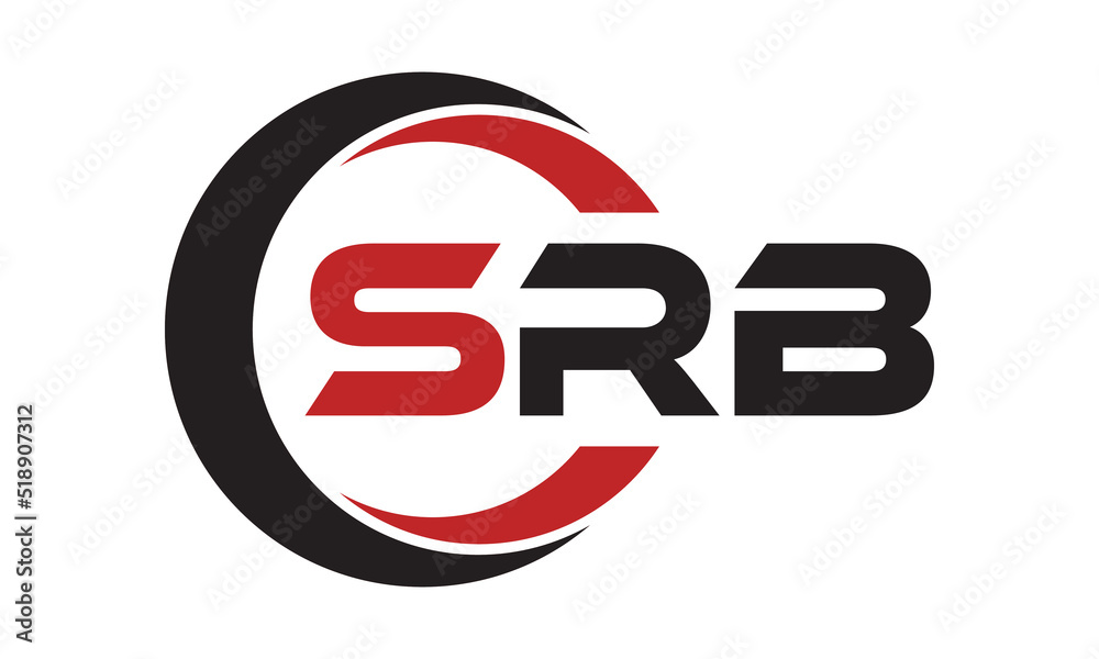 SRB three letter swoosh logo design vector template | monogram logo ...
