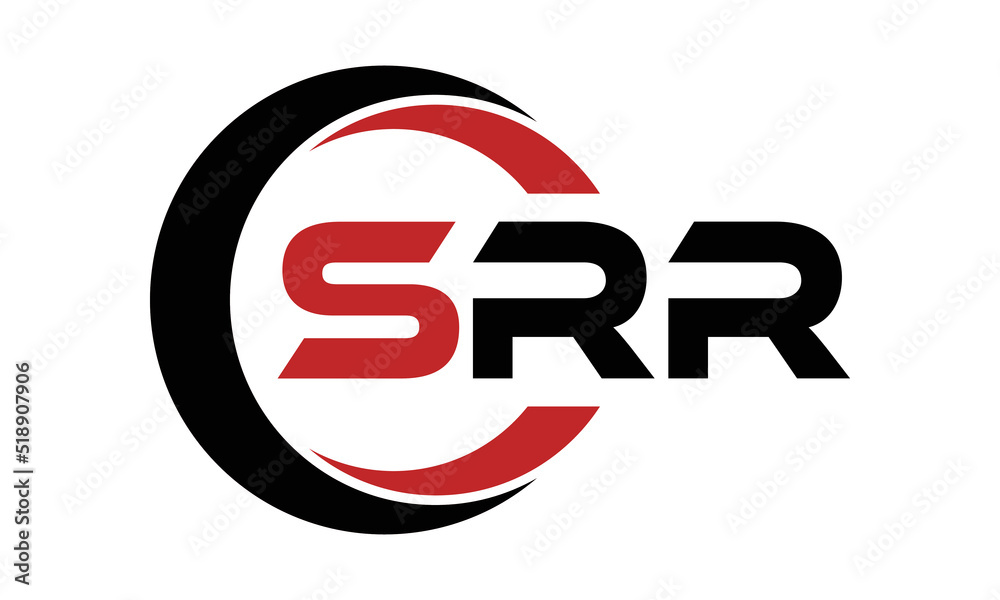 SRR three letter swoosh logo design vector template | monogram logo ...