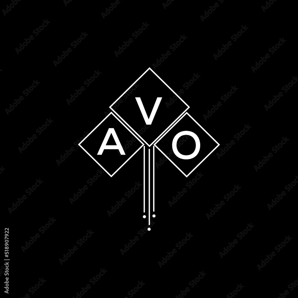 AVO letter logo design with white background in illustrator, AVO vector ...