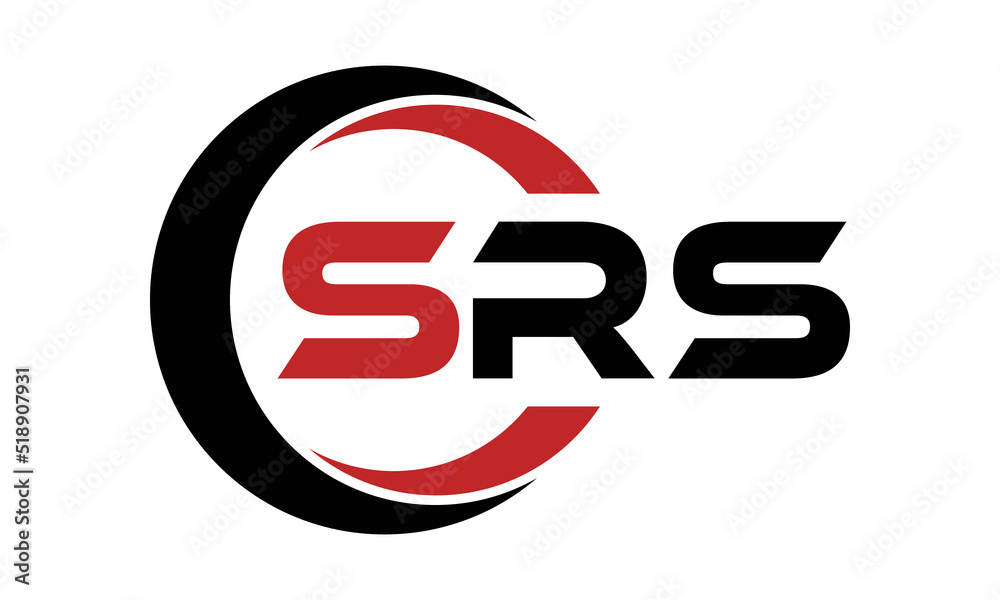 SRS three letter swoosh logo design vector template | monogram logo ...