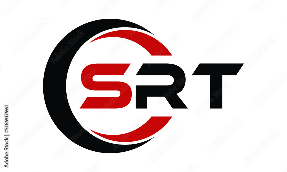 SRT three letter swoosh logo design vector template | monogram logo ...