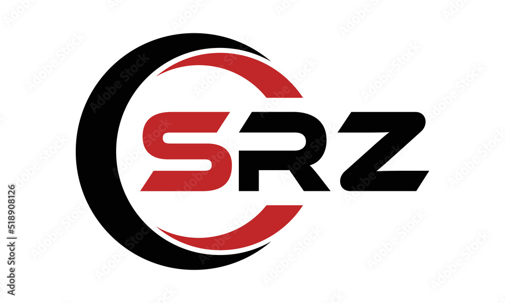 SRZ three letter swoosh logo design vector template | monogram logo ...