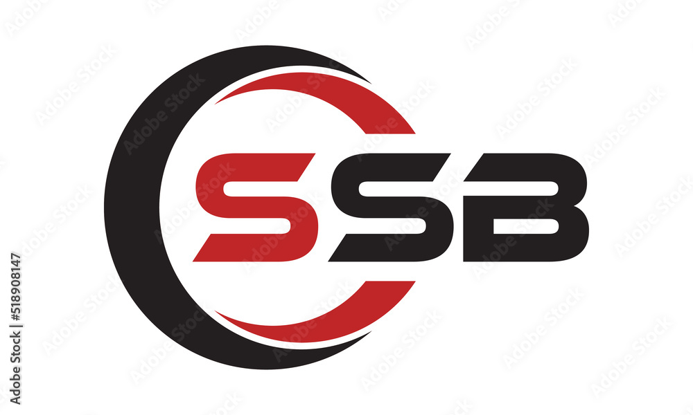 SSB three letter swoosh logo design vector template | monogram logo ...
