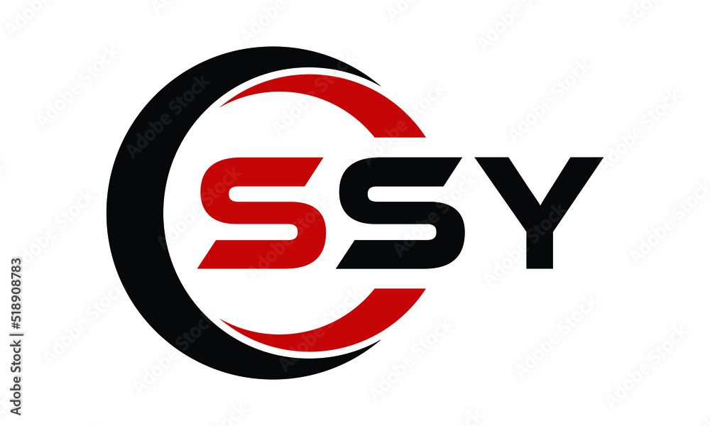 SSY three letter swoosh logo design vector template | monogram logo ...
