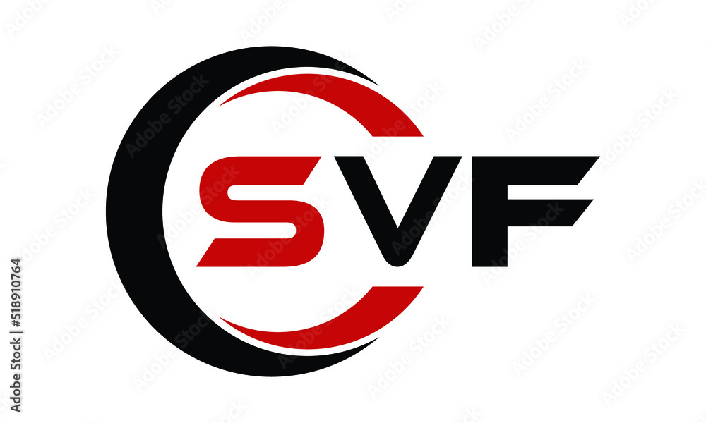 TVF three letter swoosh logo design vector template | monogram logo ...