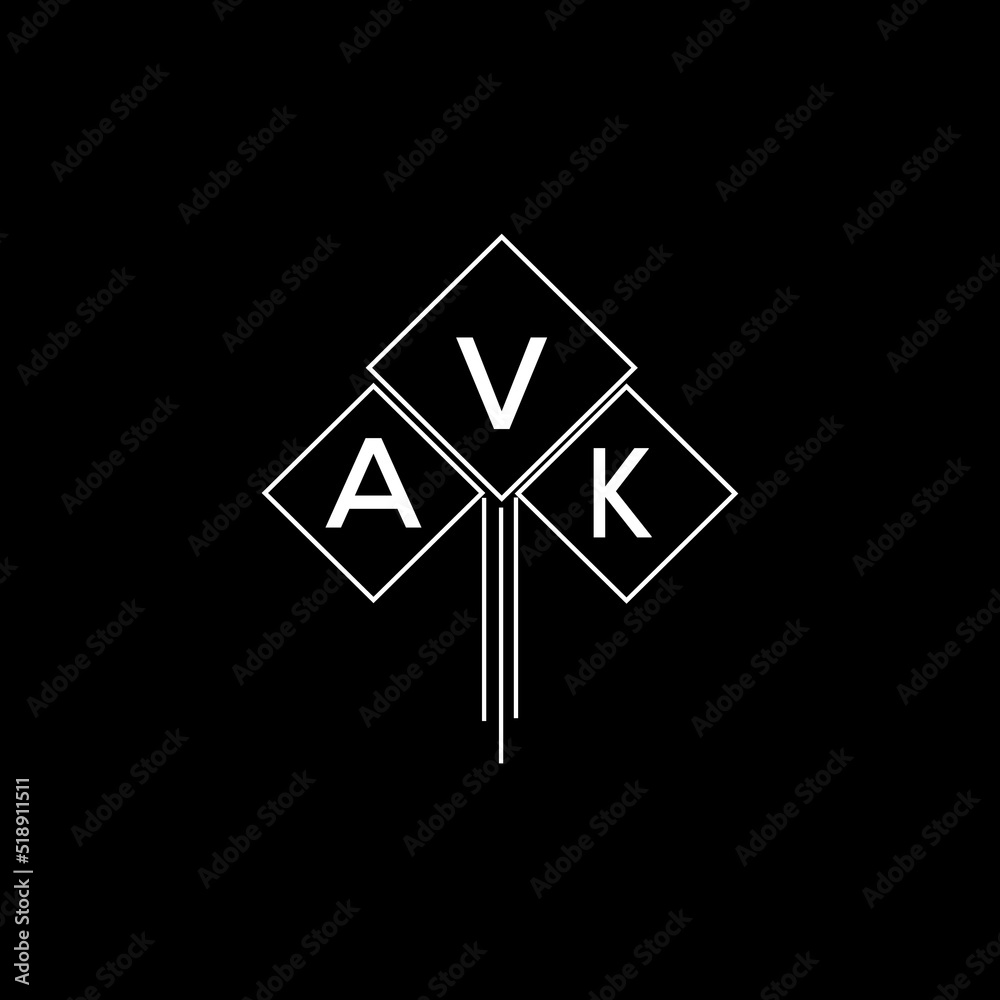 AVK letter logo design with white background in illustrator, AVK vector ...