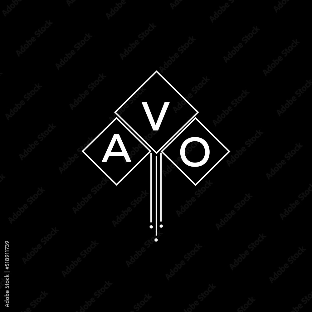 AVO letter logo design with white background in illustrator, AVO vector ...