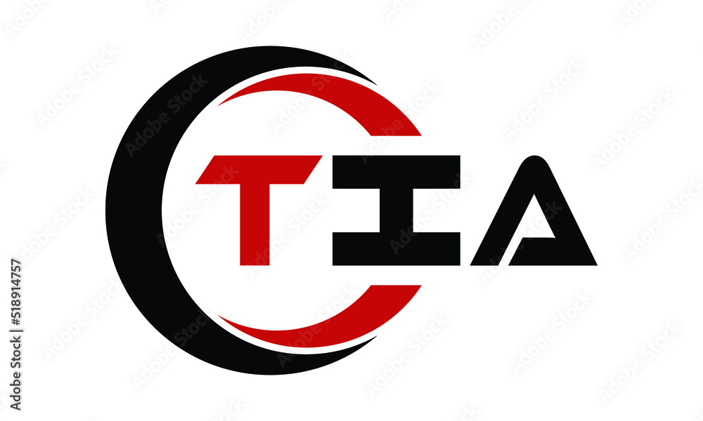 TIA three letter swoosh logo design vector template | monogram logo ...