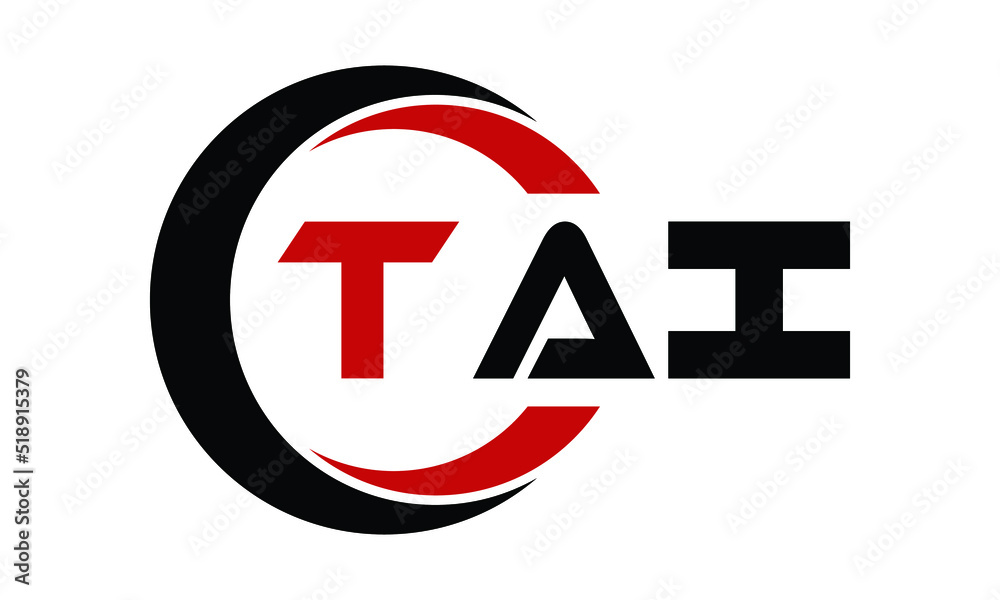 TAI three letter swoosh logo design vector template | monogram logo ...