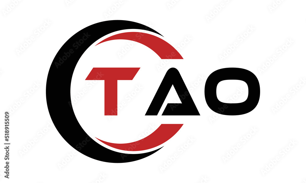 TAO three letter swoosh logo design vector template | monogram logo ... TAO three letter swoosh logo design vector template | monogram logo ...