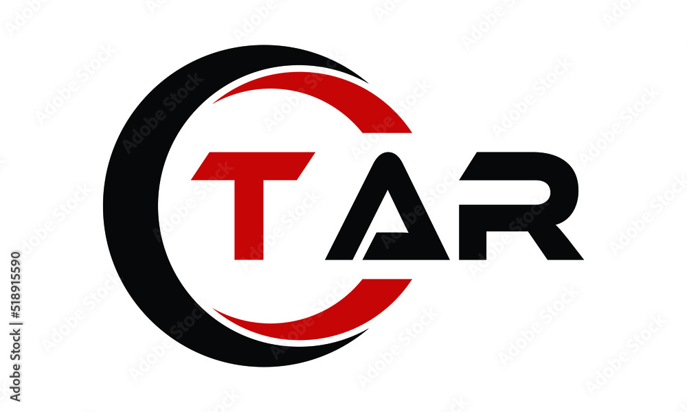 TAR three letter swoosh logo design vector template | monogram logo ...