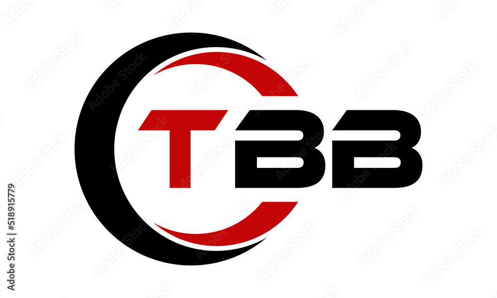 TBB three letter swoosh logo design vector template | monogram logo ...
