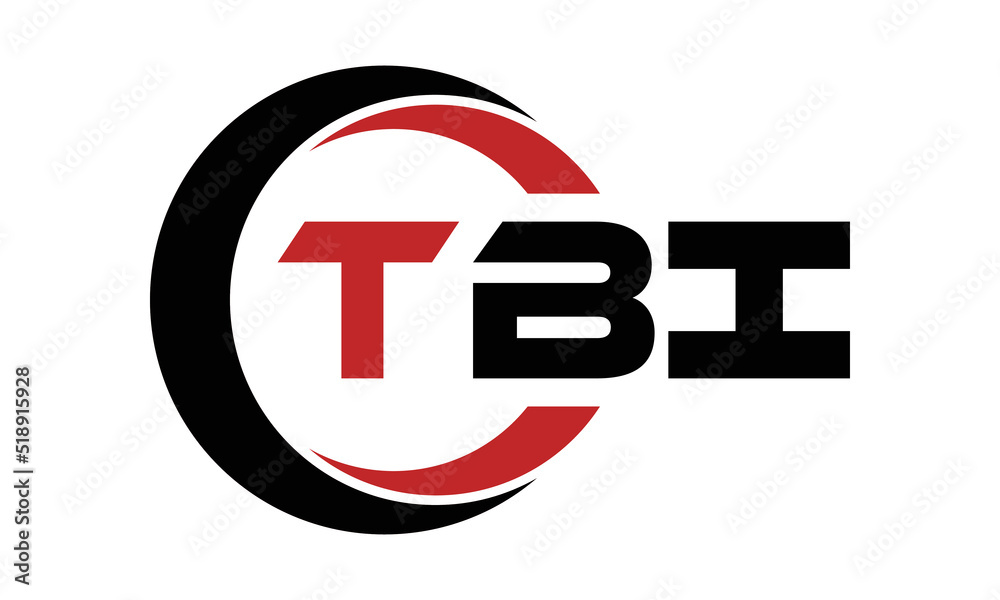TBI three letter swoosh logo design vector template | monogram logo ...