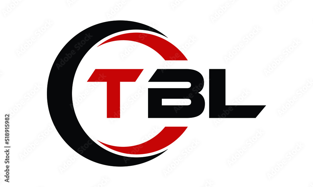 TBL three letter swoosh logo design vector template | monogram logo ...