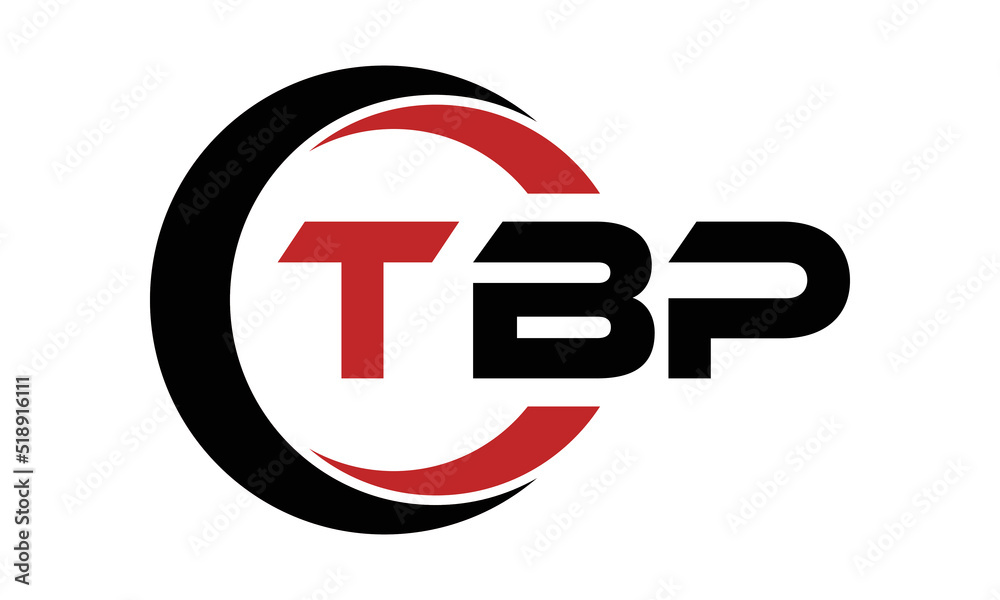 TBP three letter swoosh logo design vector template | monogram logo ...