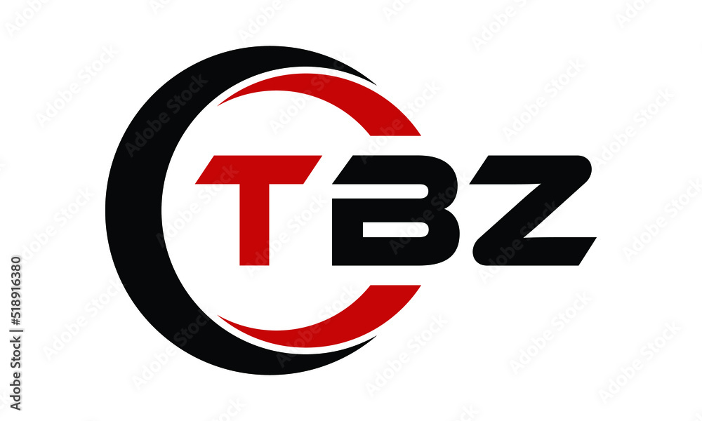 TBZ three letter swoosh logo design vector template | monogram logo ...