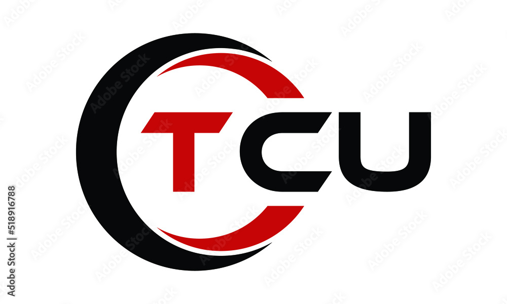 TCU three letter swoosh logo design vector template | monogram logo ...