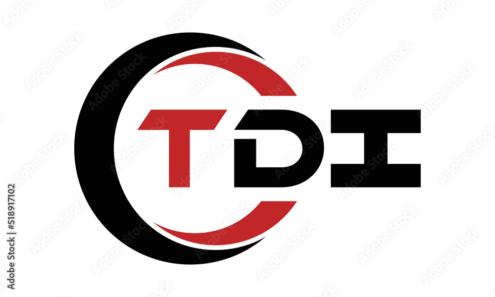 Vetor de TDI three letter swoosh logo design vector template | monogram ...