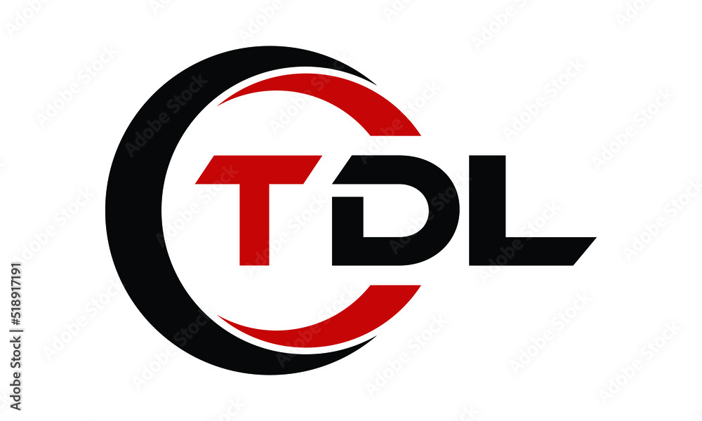 TDL three letter swoosh logo design vector template | monogram logo ...