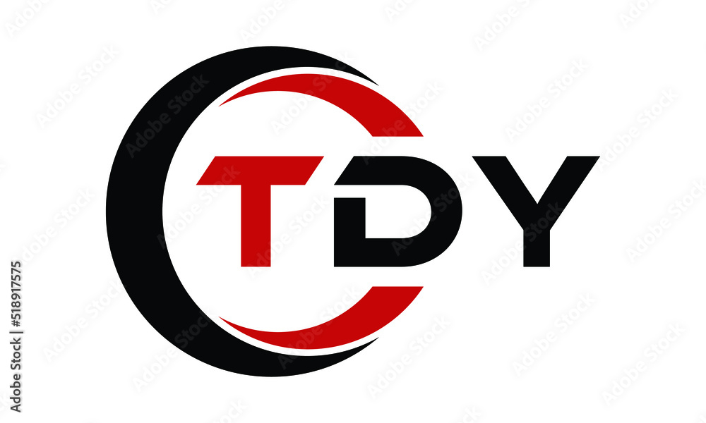 TDY three letter swoosh logo design vector template | monogram logo ...