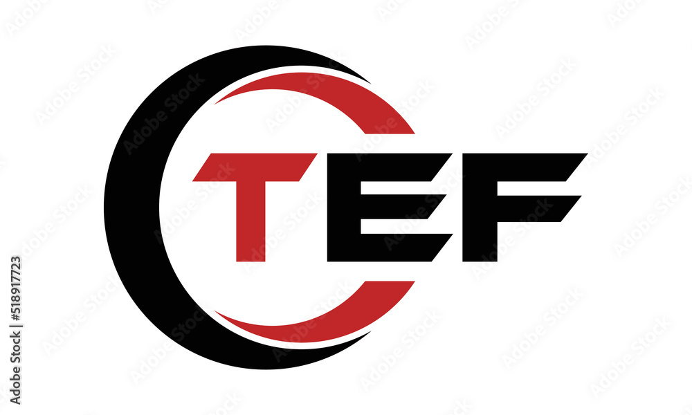 TEF three letter swoosh logo design vector template | monogram logo ...