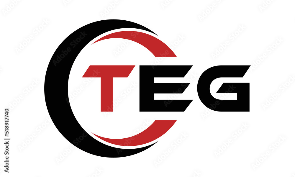 TEG three letter swoosh logo design vector template | monogram logo ...