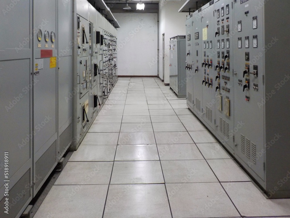 Electrical control room in the power plant. Stock Photo | Adobe Stock