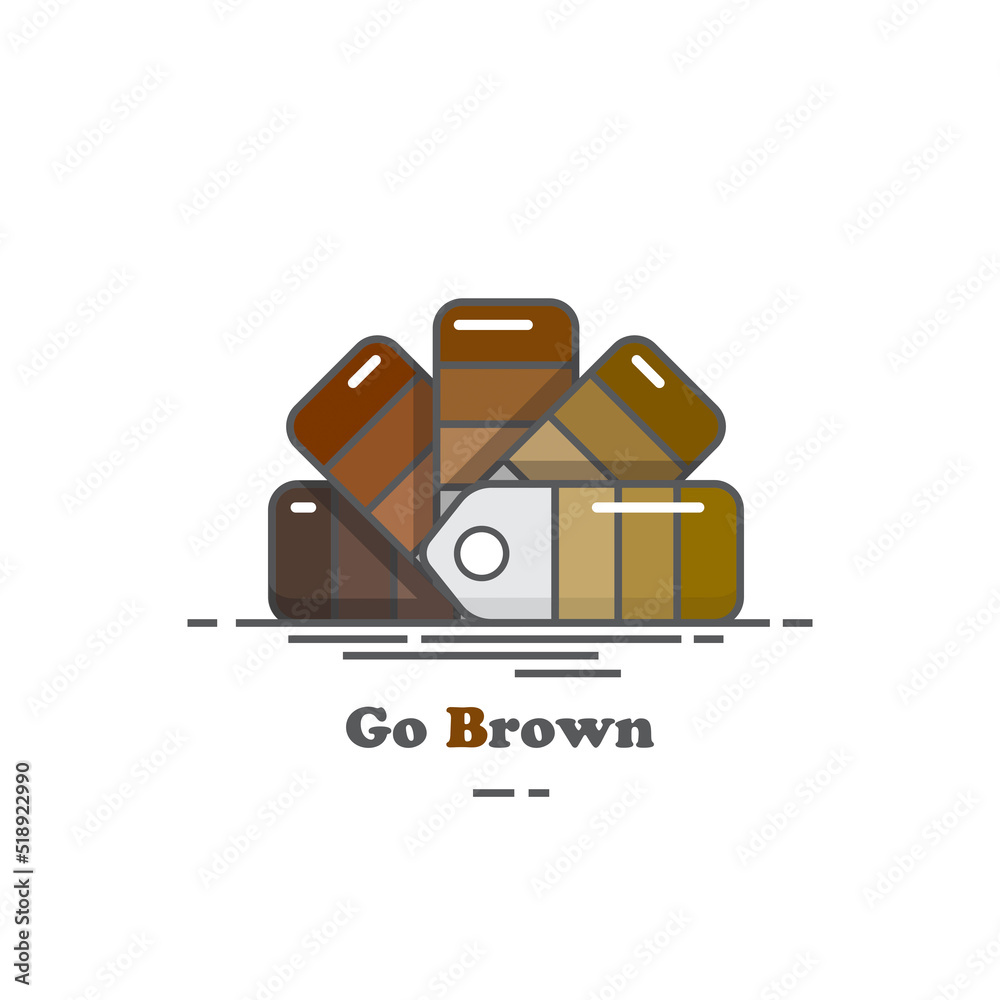 Flat design colour chart in shades of brown. EPS10 vector format. Stock ...