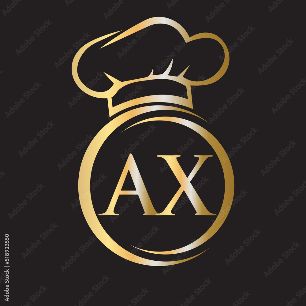 Initial Letter AX Restaurant Logo Template. Restaurant Logo Concept ...