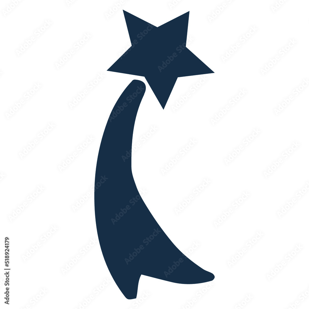 Blue hand drawn element of a starfall . Doodle vector illustration ...