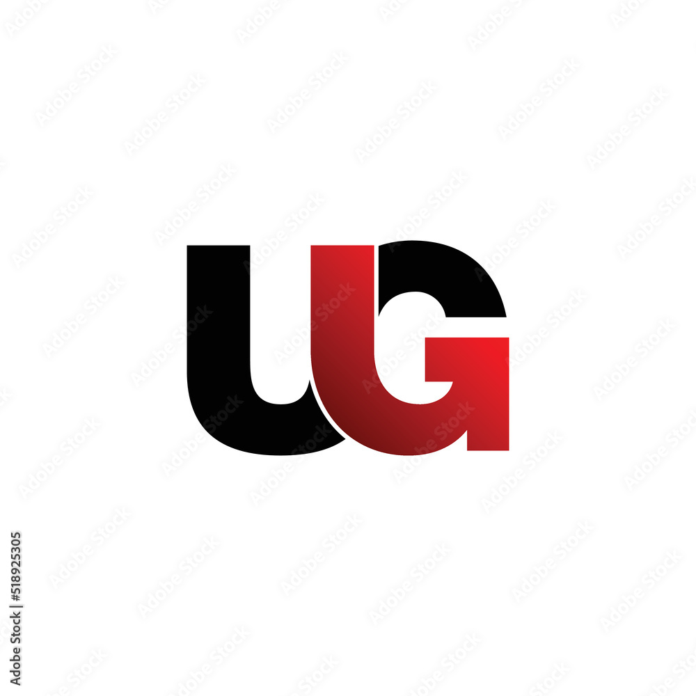 Letter UG simple logo design vector Stock Vector | Adobe Stock