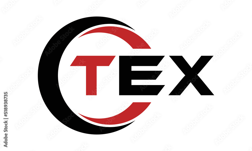 TEX three letter swoosh logo design vector template | monogram logo ...