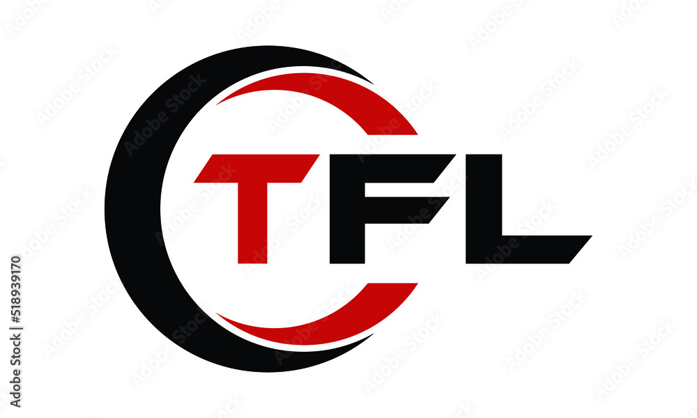 TFL three letter swoosh logo design vector template | monogram logo ...